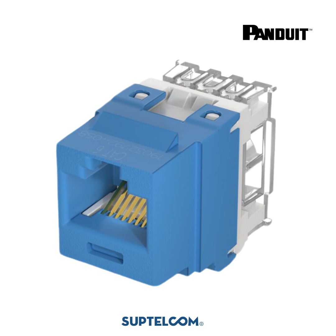 Jack RJ45 Cat6 tipo Keystone UTP Azul - Panduit NetKey | Suptelcom