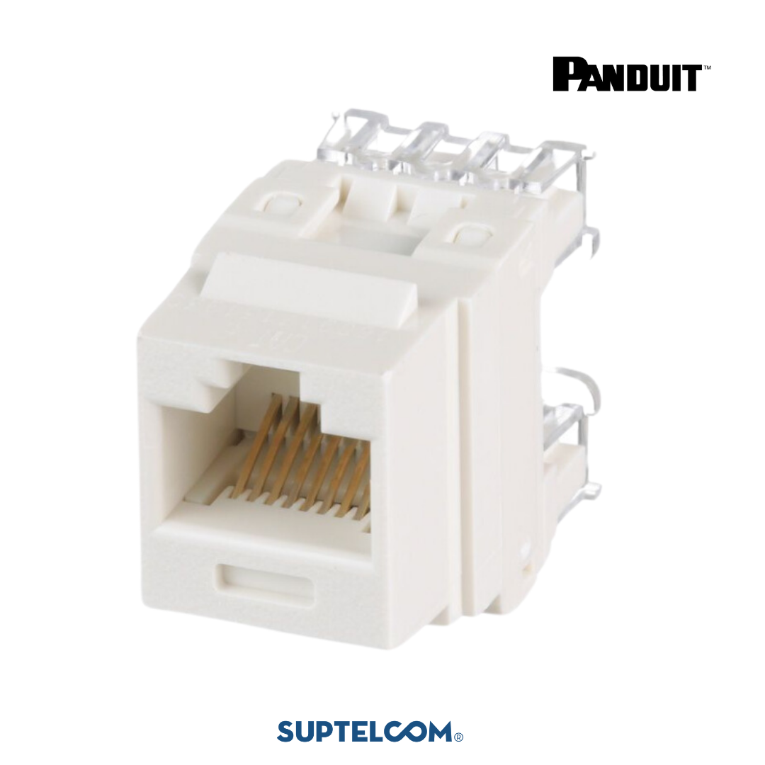 Jack RJ45 Cat6 tipo Keystone UTP Blanco - Panduit NetKey | Suptelcom