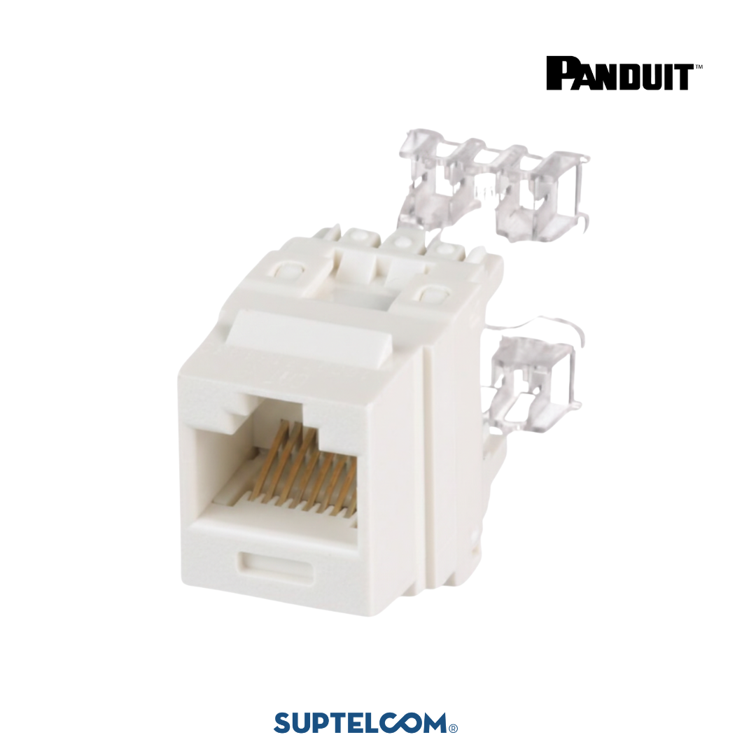 Jack RJ45 Cat6 tipo Keystone UTP Blanco - Panduit NetKey | Suptelcom